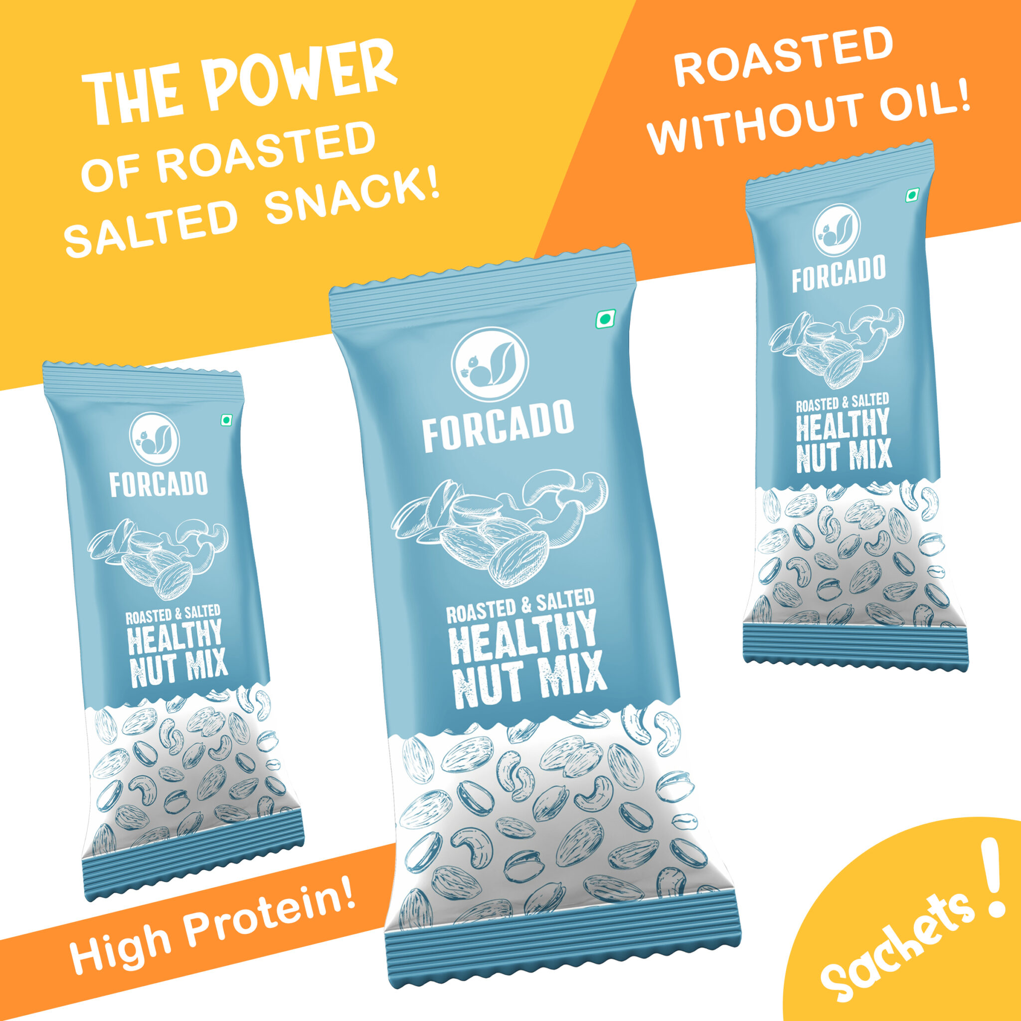 Forcado Sachets Premium Healthy Nut Mix Roasted Lightly Salted 20g ...